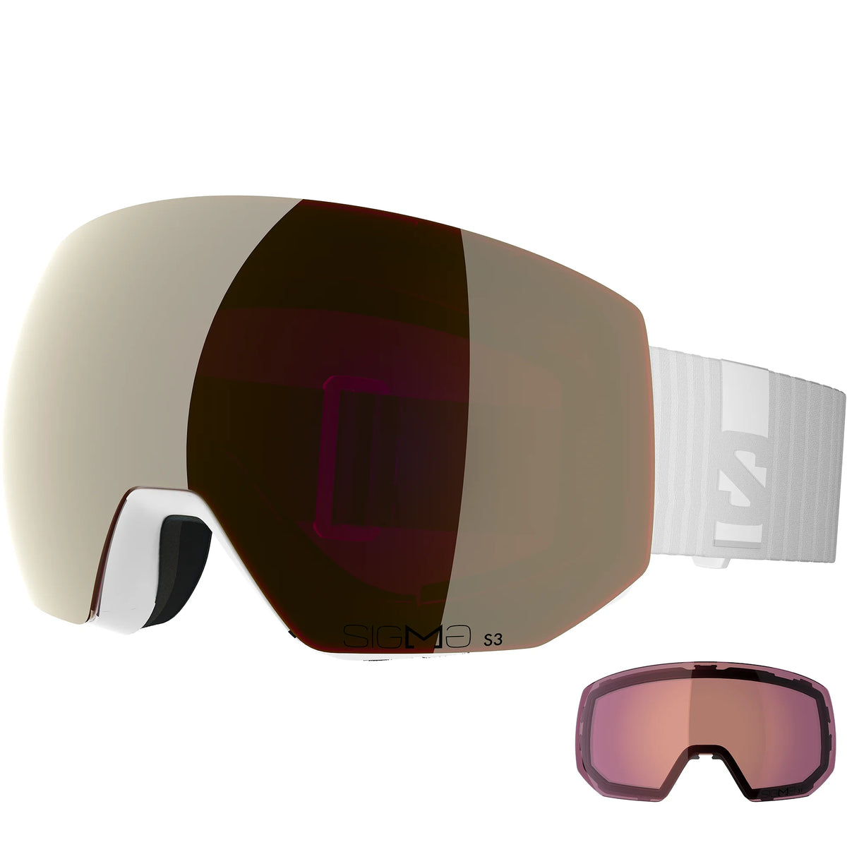 Salomon - Radium Pro Sigma Goggles (And Extra Lens) - White w/ Sigma ...