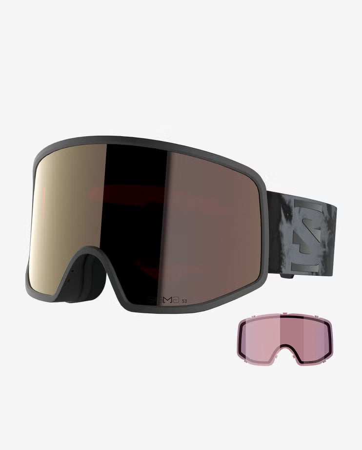 Salomon - Sentry Pro Sigma Goggles - Black w/ Sigma Gun Metal + Extra ...